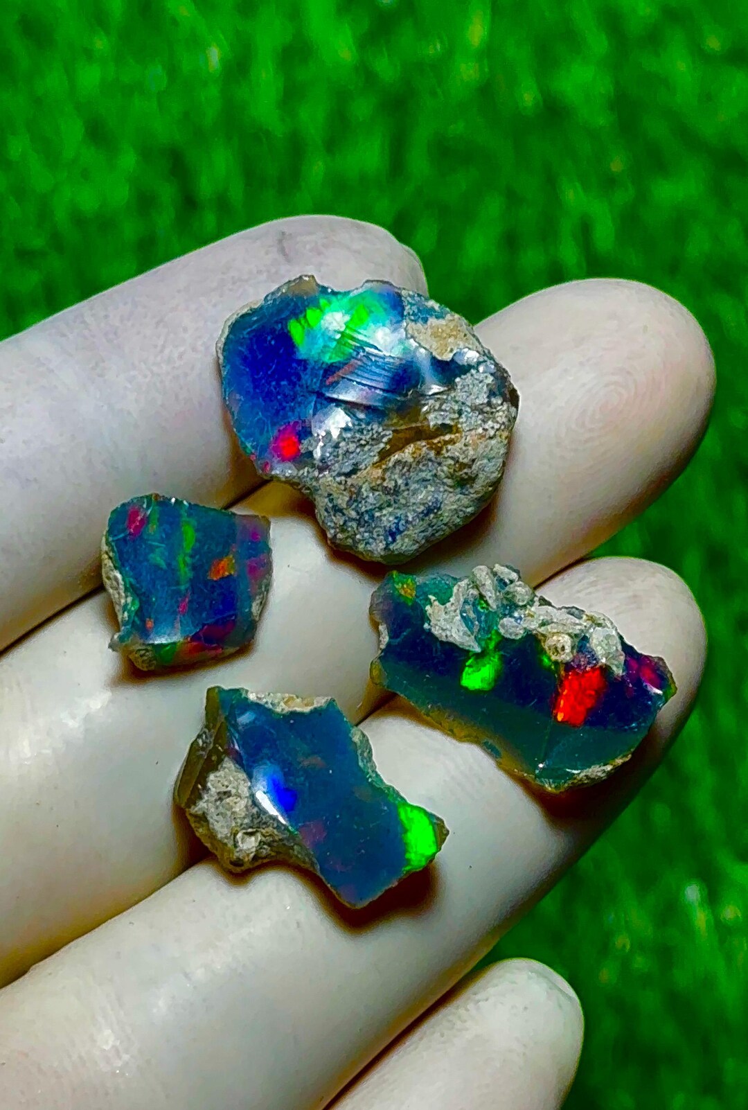 Ethiopian Black Opal Lot (20-11mm 19.10ct): Welo Rough Opals for ...