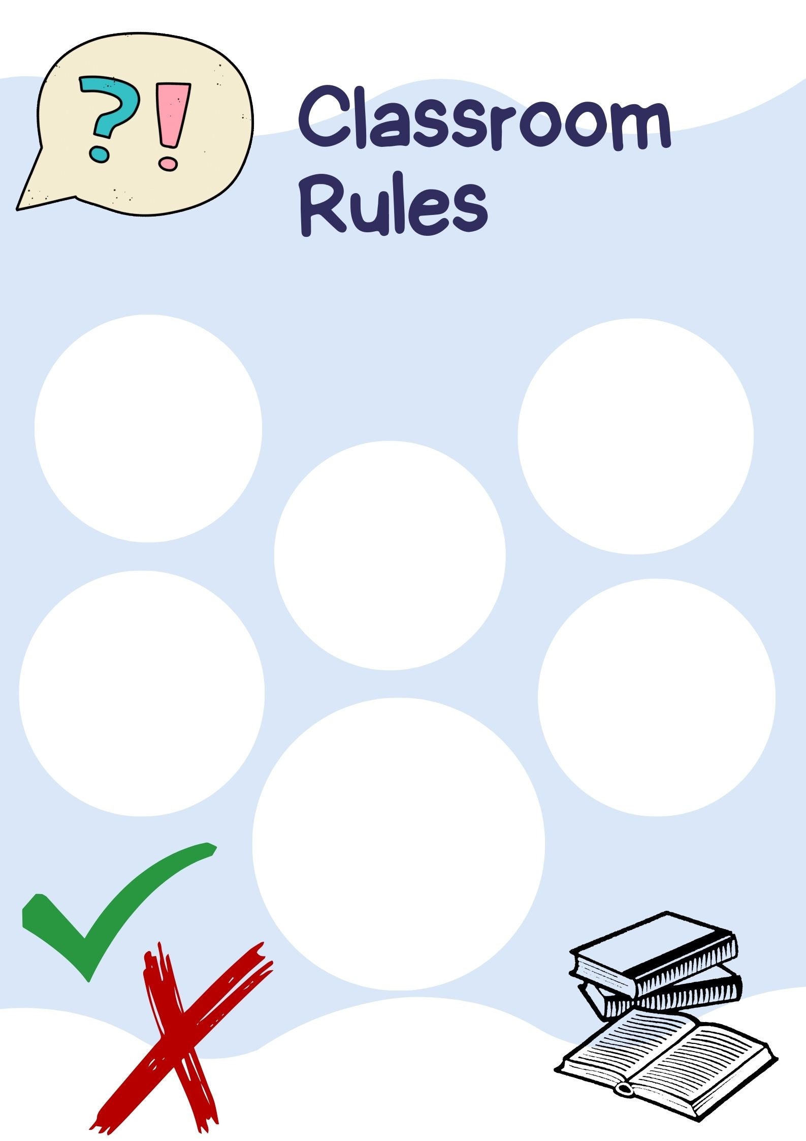 Classroom Rules Printable Poster - Etsy