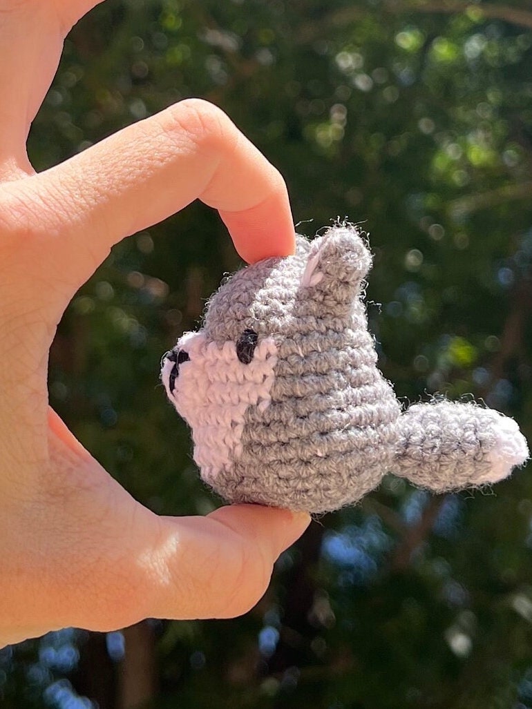 Mini Wolf Plush Crochet Wolf Amigurumi Animal Personalized Custom ...