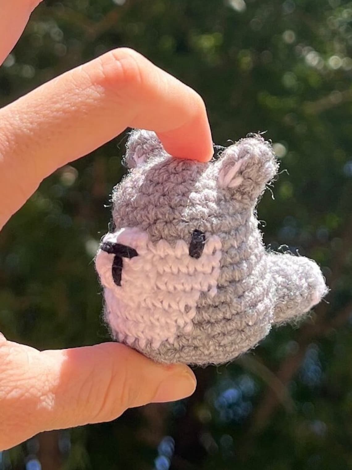Mini Wolf Plush Crochet Wolf Amigurumi Animal Personalized Custom ...