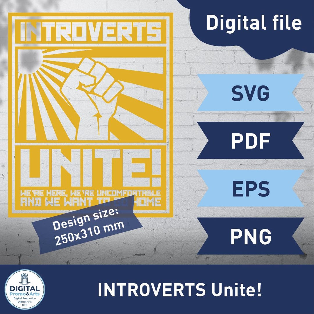 INTROVERTS Unite! Digital File. Digital Download (svg, Pdf, Eps, Png ...