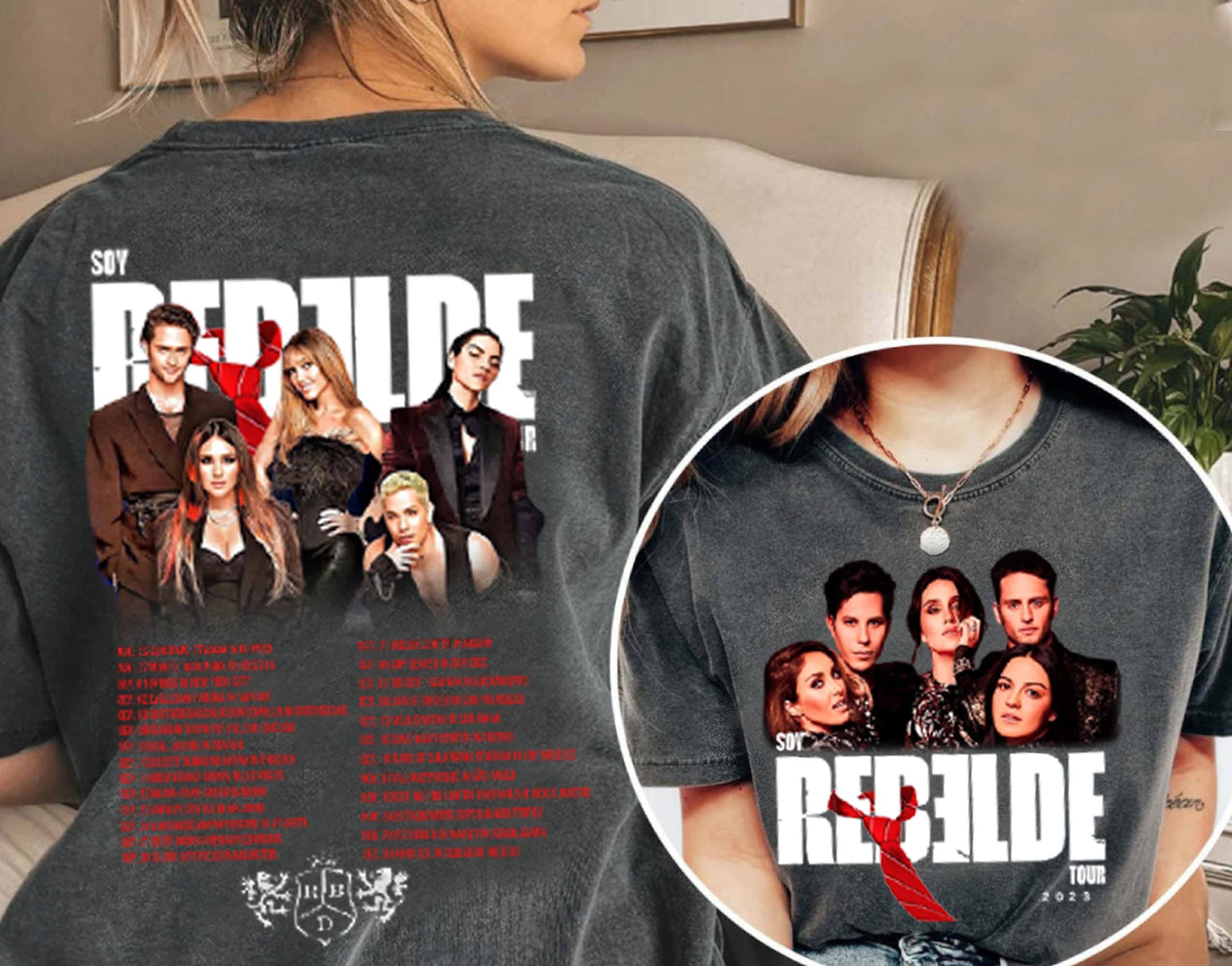 RBD Touring Shirt, RBD Concert Shirt, Shirt, Mexican Shirt Men, Spanish ...