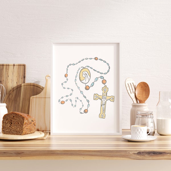 The Holy Rosary Poster - Etsy