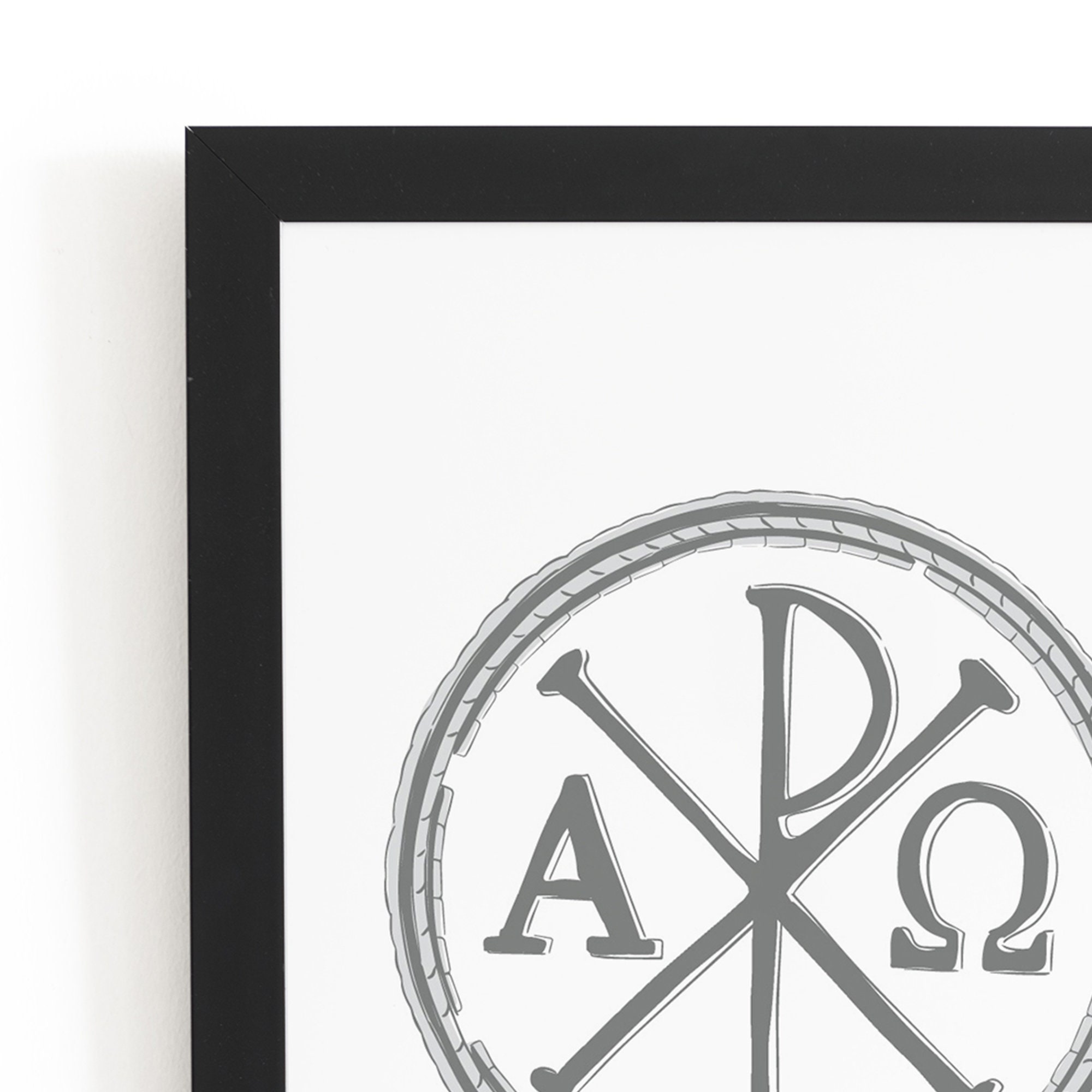 Christian Symbol Chi Rho Alpha and Omega Wall Art Poster, Christianity ...