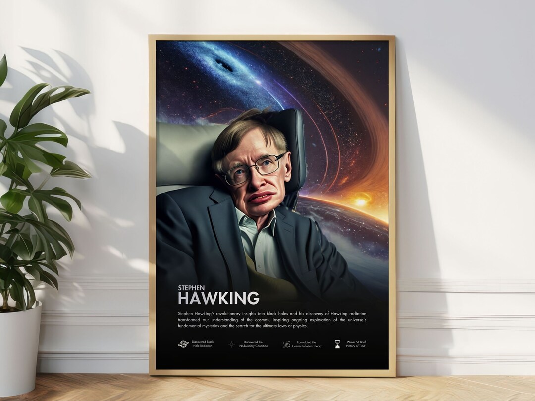 Stephen Hawking Poster Science Classroom Poster Custom - Etsy