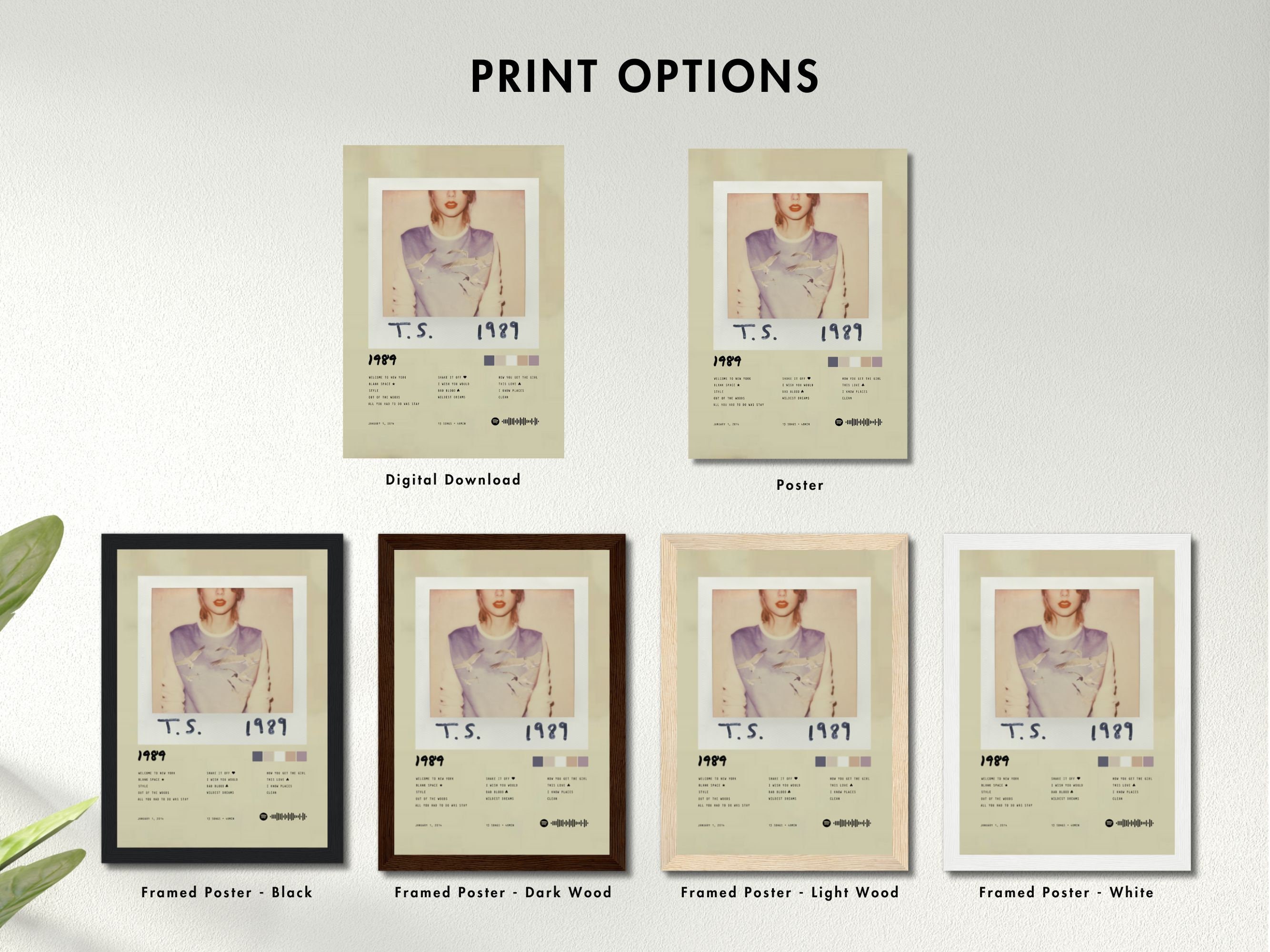 Taylor 1989 Album Poster | Taylor Album Printable | Custom Taylor Album ...