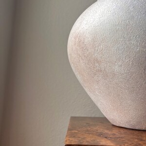 Organic Modern, Rustic Ceramic Vessel , Large White Pot Aged Coffee ...