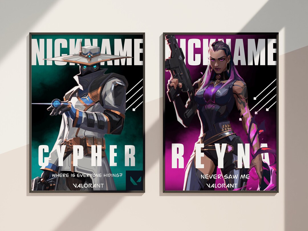 Valorant Custom Poster, Personalized Valorant Poster, Valorant Game ...