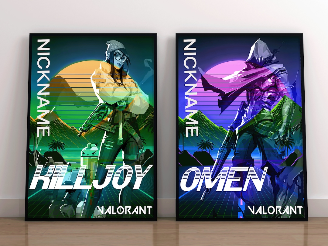 Valorant Poster, Custom Retro Valorant Poster, Valorant Retro Poster ...