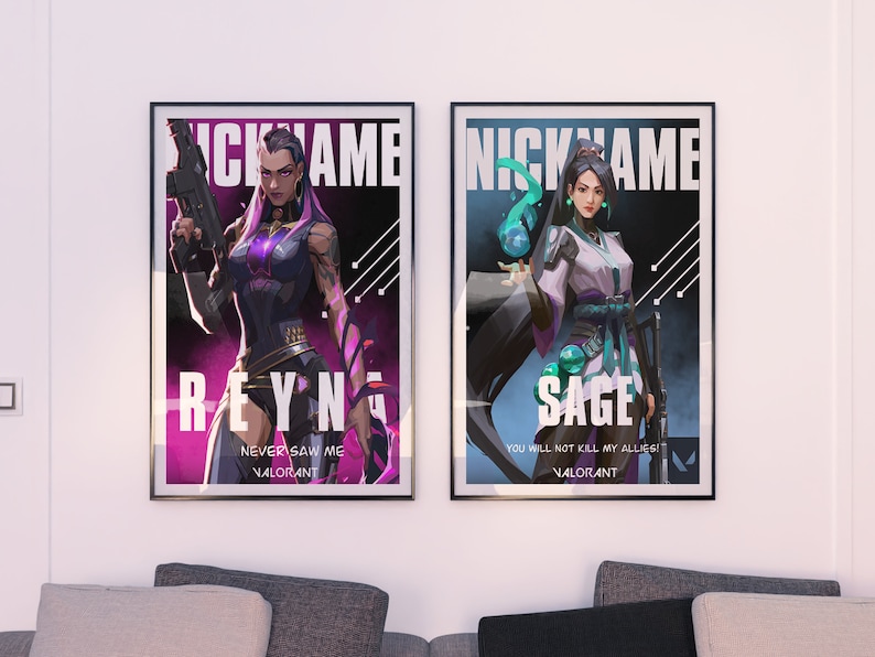 Custom Valorant Poster, Valorant Personalized, Valorant Game Poster ...