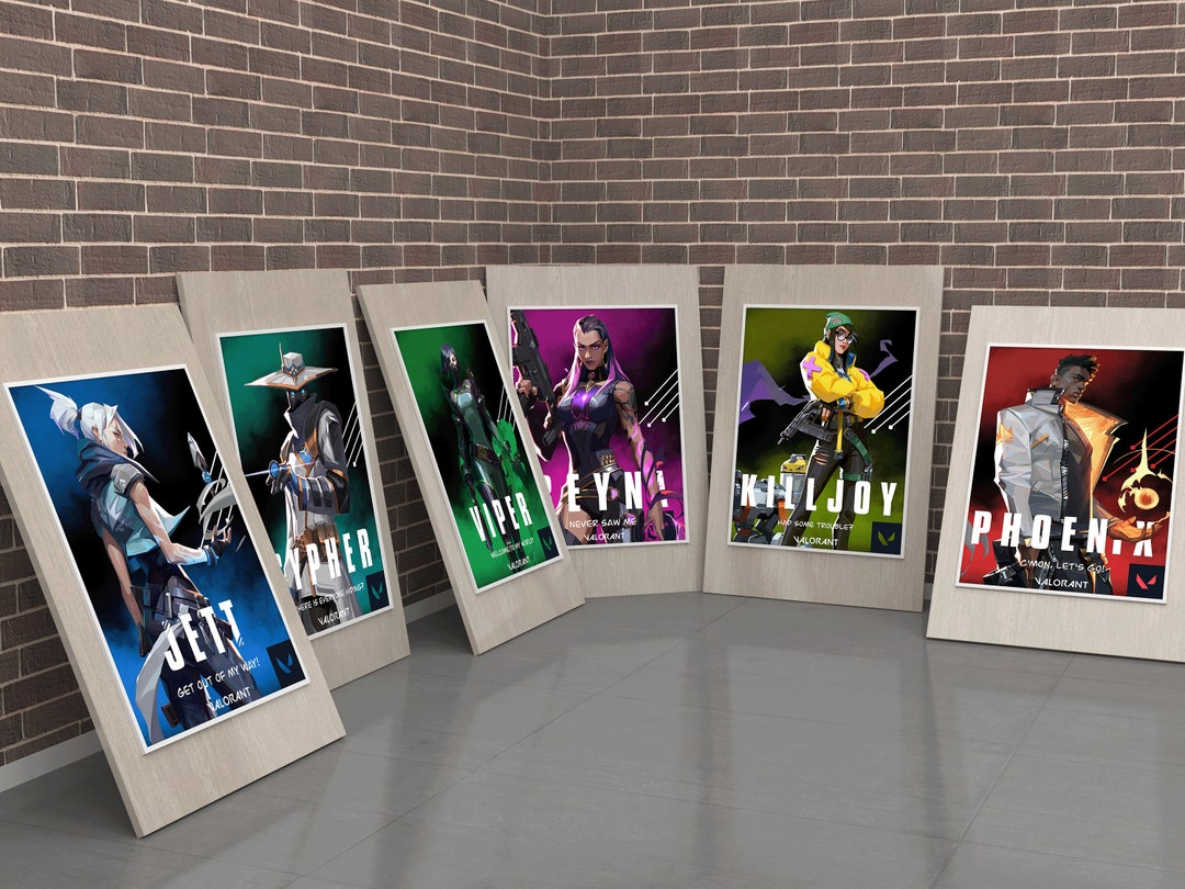 Valorant Poster Bundle, Personalized Valorant Poster Without Nickname ...