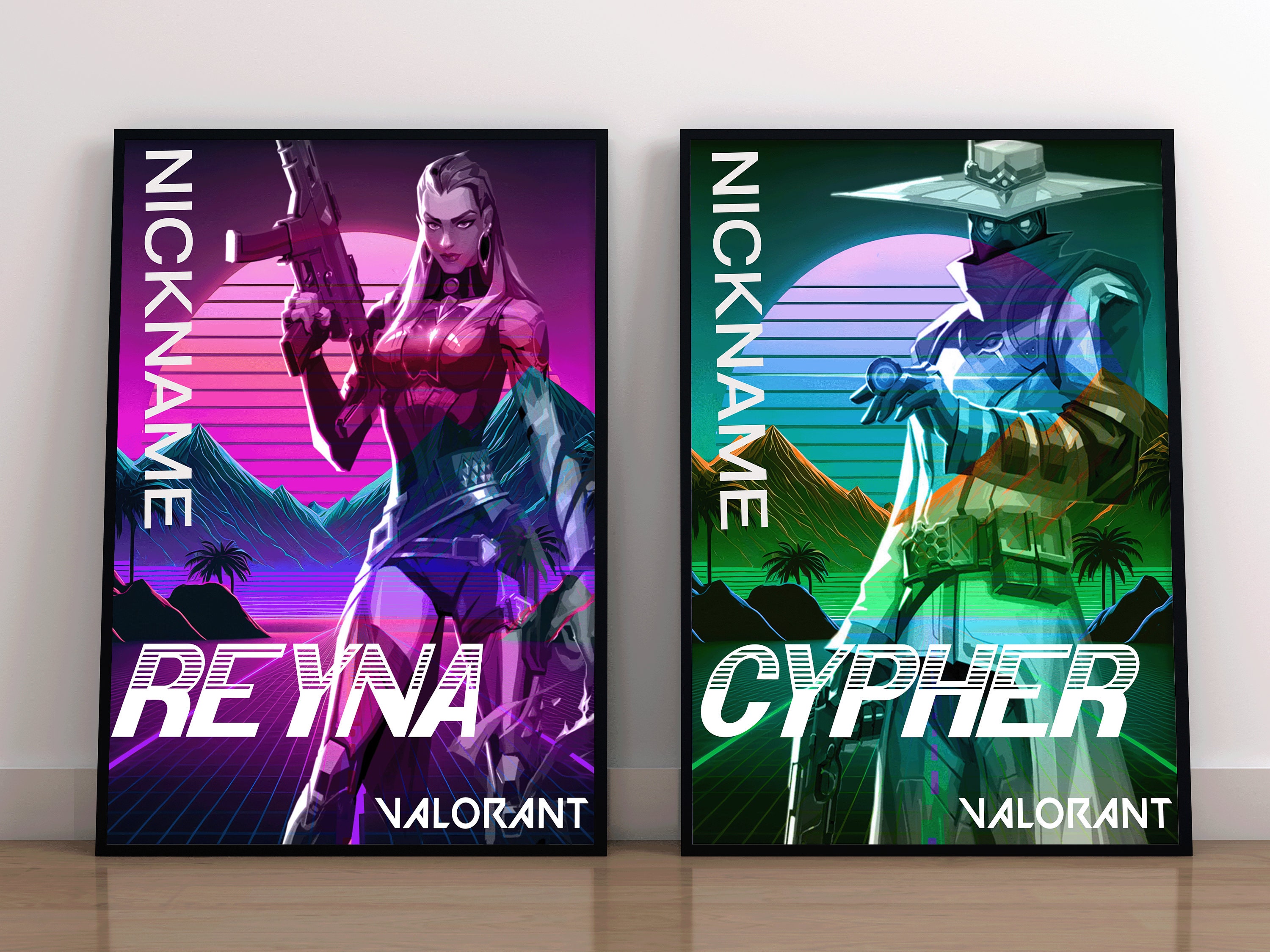 Custom Valorant Poster Valorant Retro Poster Valorant Game - Etsy