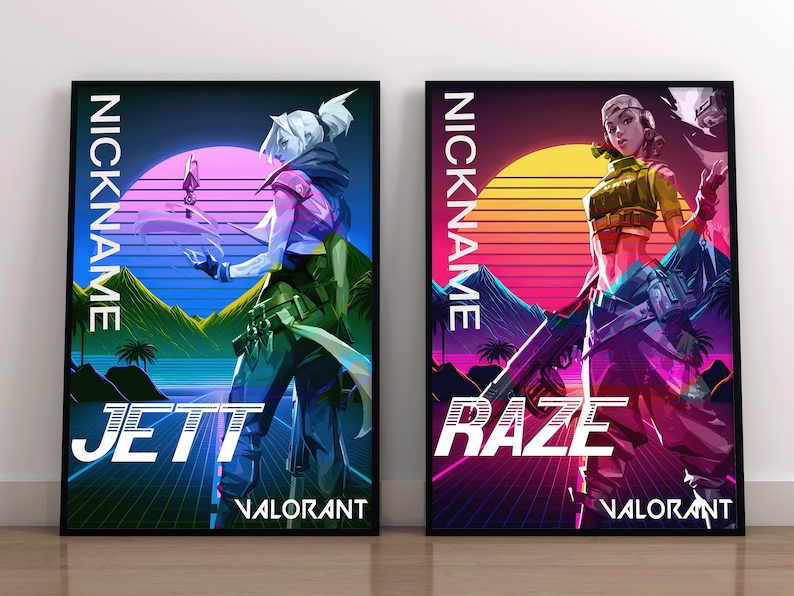 Custom Valorant Poster Valorant Retro Poster Valorant Game - Etsy Australia