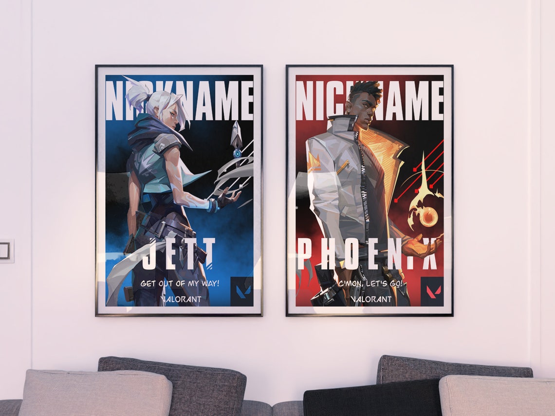 Valorant Poster, Valorant Custom, Valorant Game Poster, Reyna, Jett ...