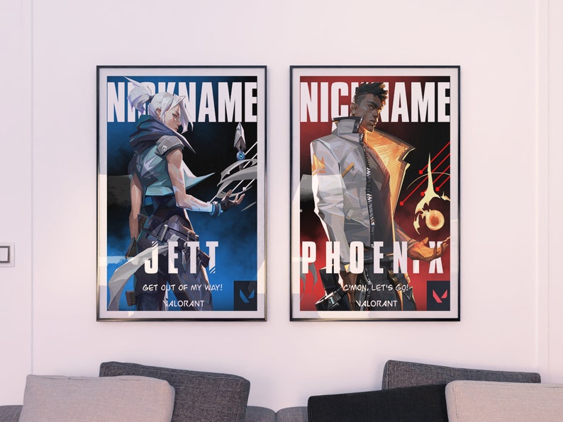 Custom Valorant Poster, Valorant Personalized, Valorant Game Poster ...