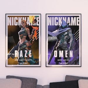 Valorant Poster, Valorant Custom, Valorant Game Poster, Reyna, Jett ...