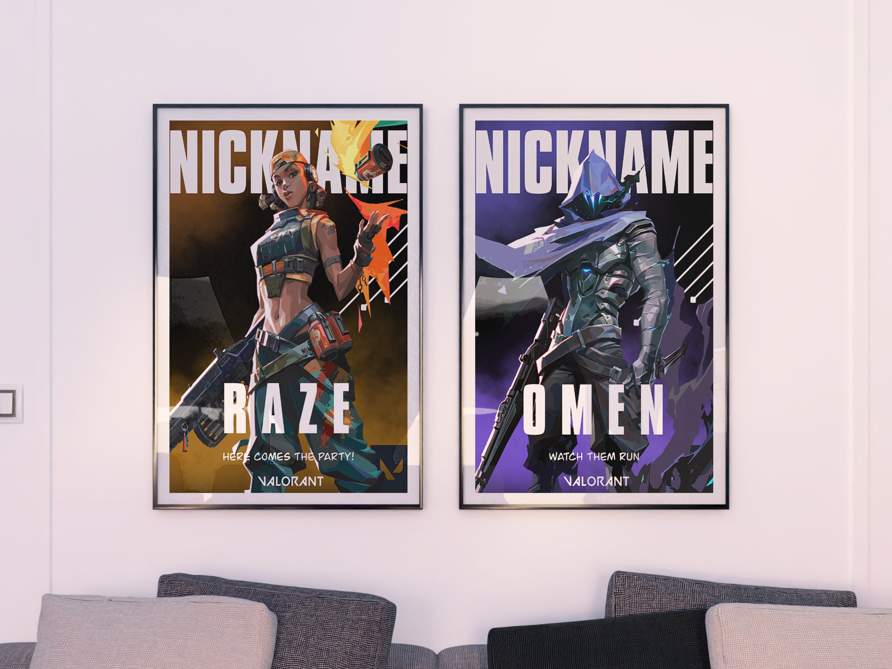 Custom Valorant Poster, Valorant Personalized, Valorant Game Poster ...