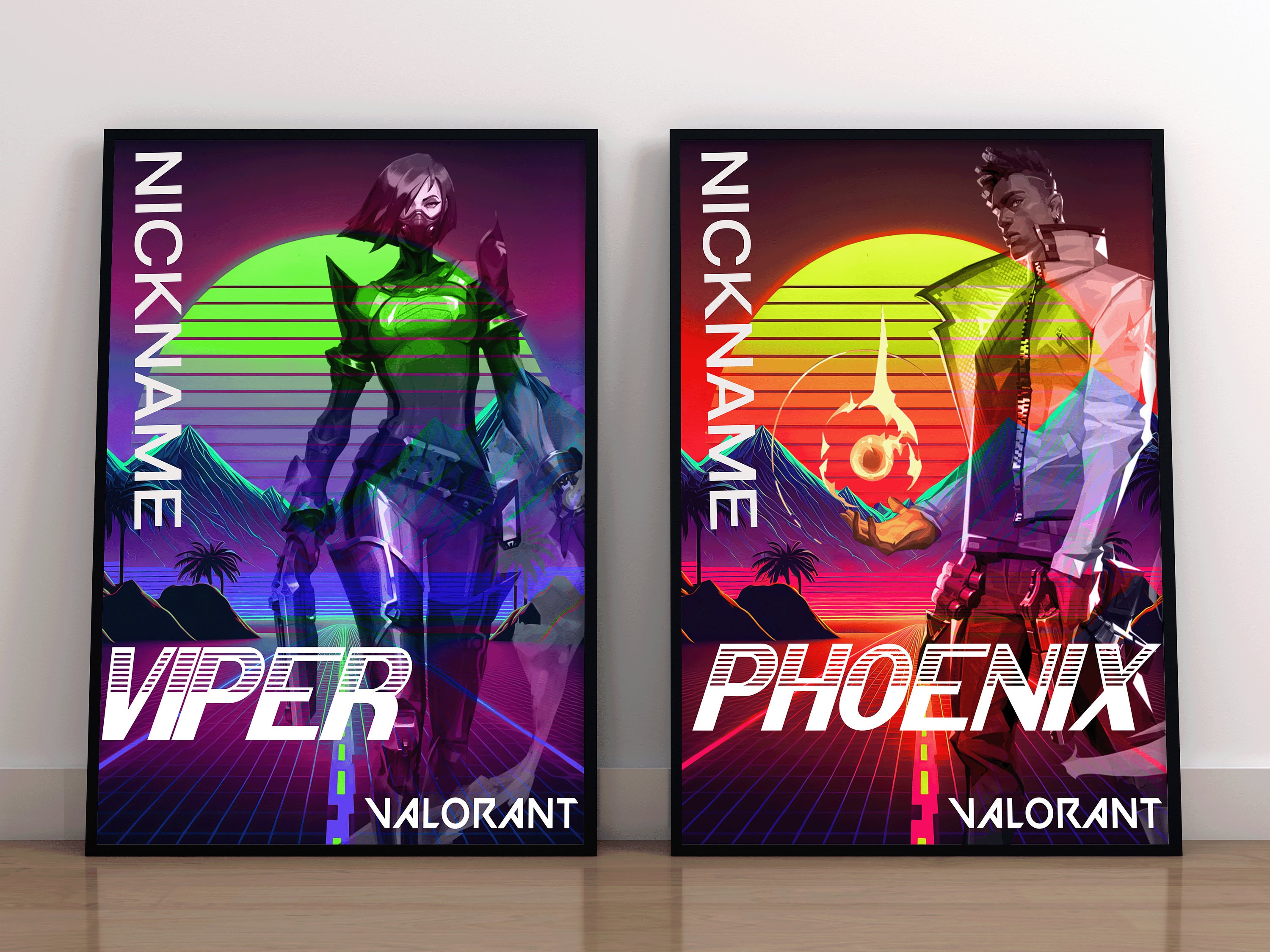 Custom Valorant Poster Valorant Retro Poster Valorant Game - Etsy