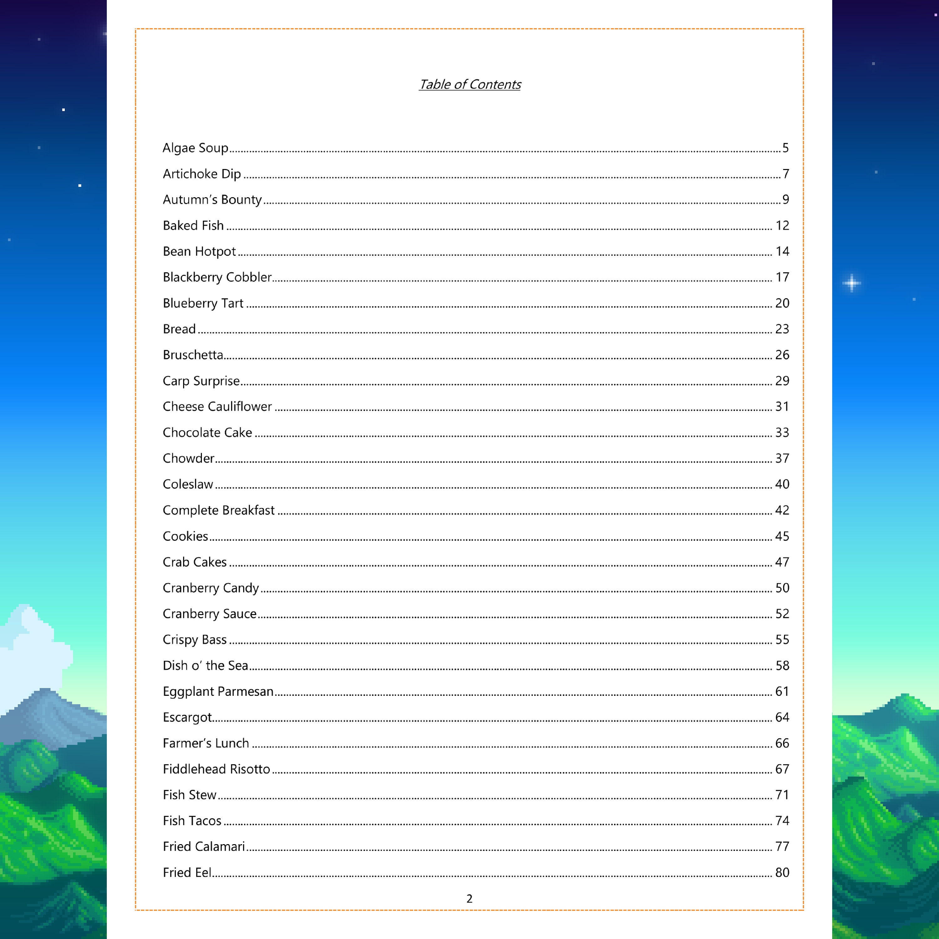 STARDEW VALLEY Cookbook, Stardew Valley Cookbook All Recipes and ...