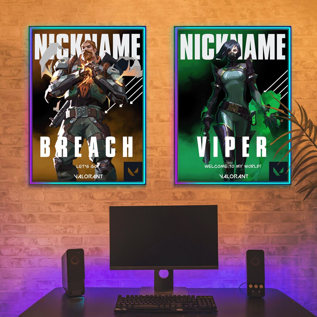 Valorant Custom Poster, Personalized Valorant Poster, Custom Reyna ...