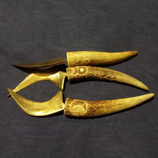 Carved Antler Handle - Etsy