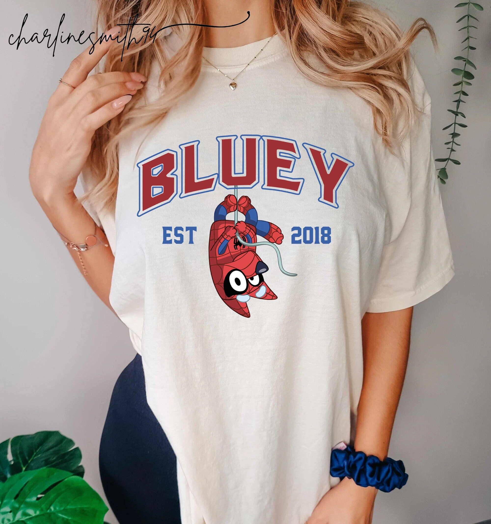 Bluey Spider Est 2018 Shirt Bluey Spider Comfort Colors - Etsy