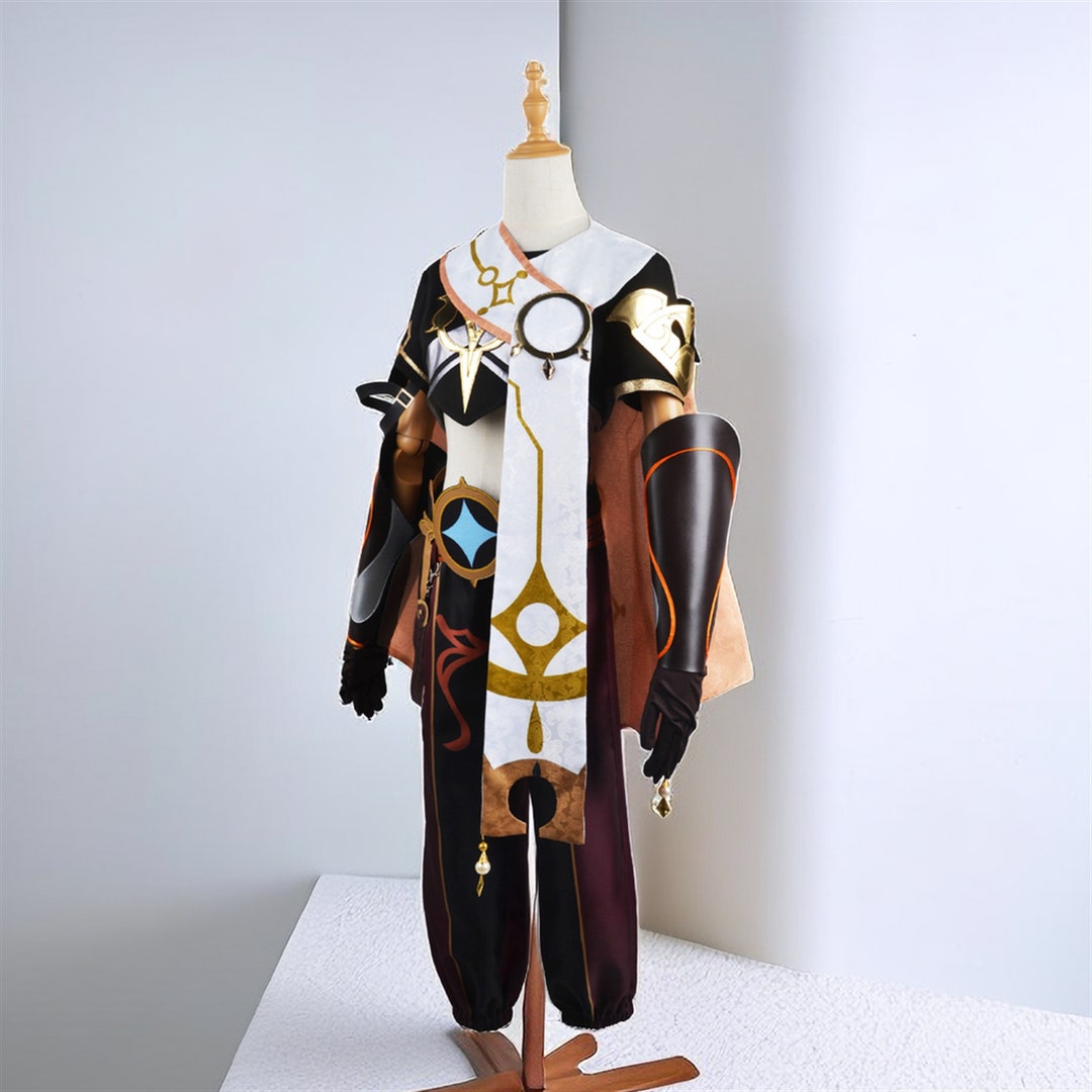 Genshin Impact Traveler Aether Cosplay Costume Knight of - Etsy