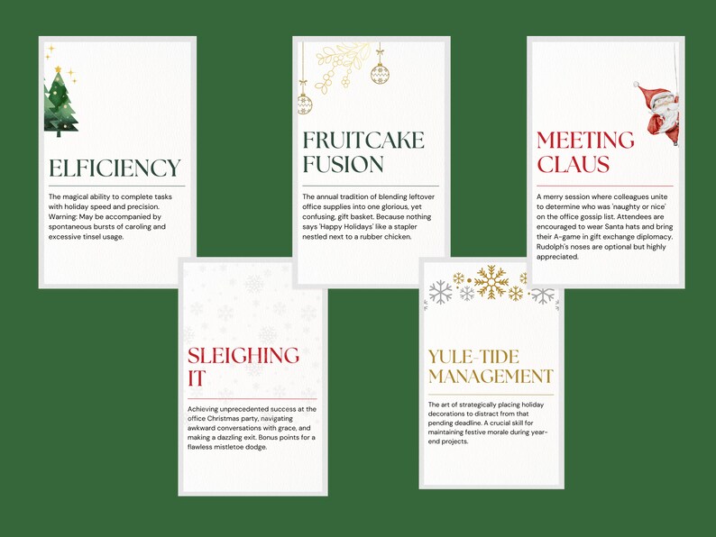 2023 Office Printable DEFINITION Poster, Christmas Edition, Office ...