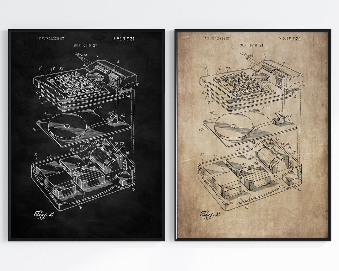 Math and Science Patent Posters Electronic Calculator - Etsy