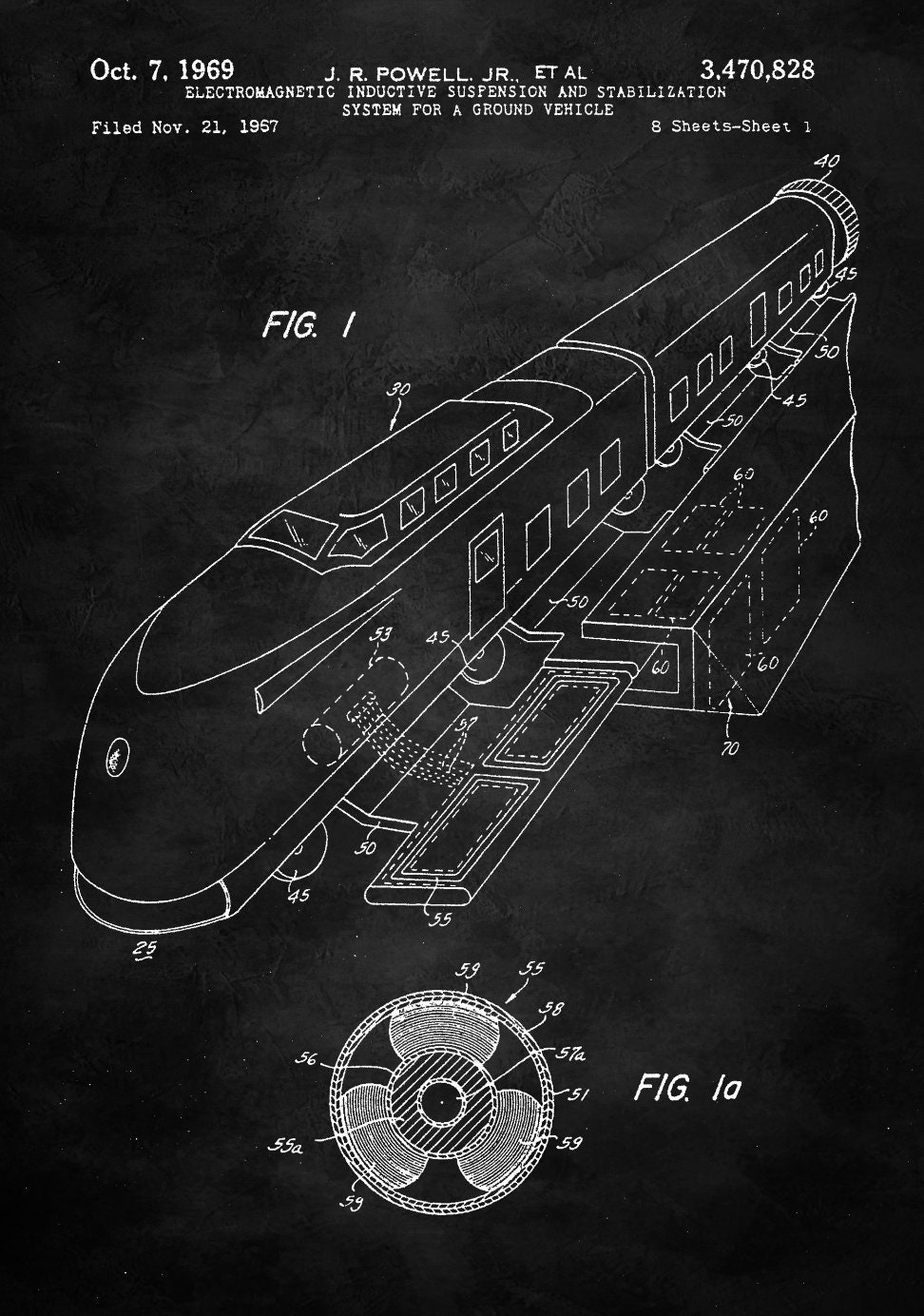 Trains Patent Posters, Maglev, Vintage Blueprint Wall Art, Instant ...
