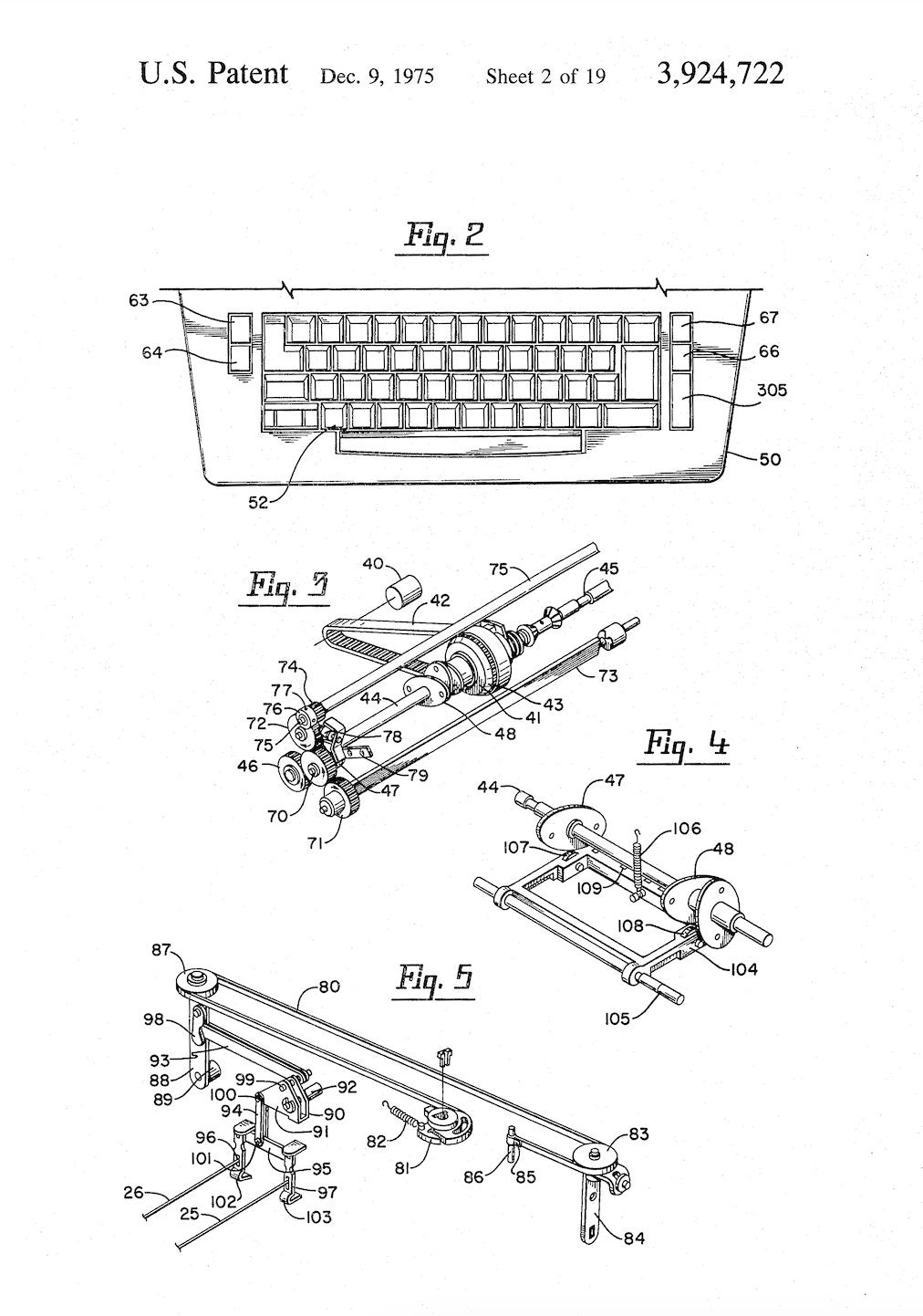 Typewriter Patent Posters, Typewriter With Electronic Keyboard, Vintage ...