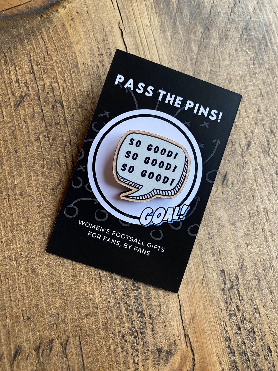 So Good - Football Chant Speech Bubble Wooden Pin Badge - Etsy