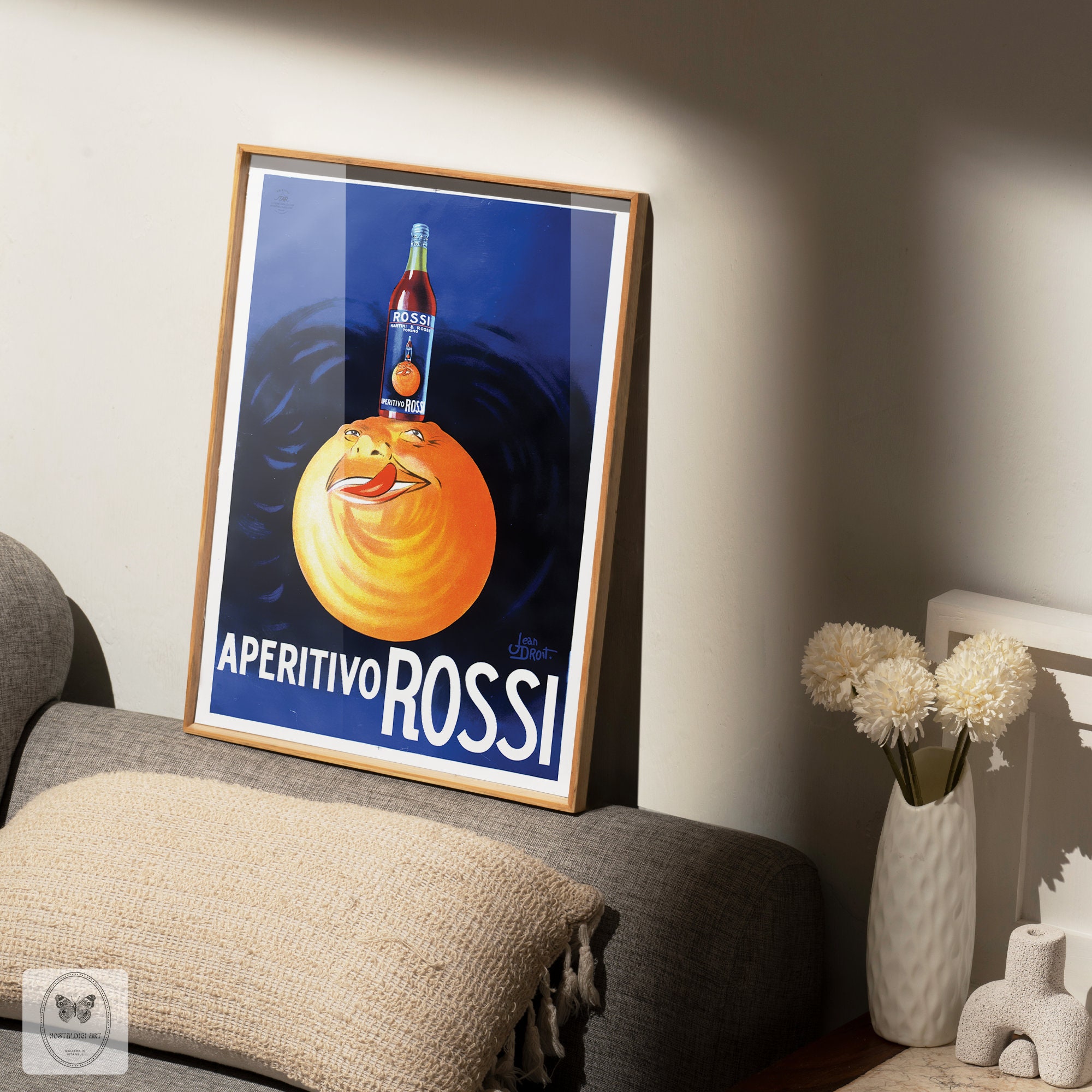 Rossi Aperitivo Alcohol Poster, Vintage Poster Print, Art Nouaveau ...