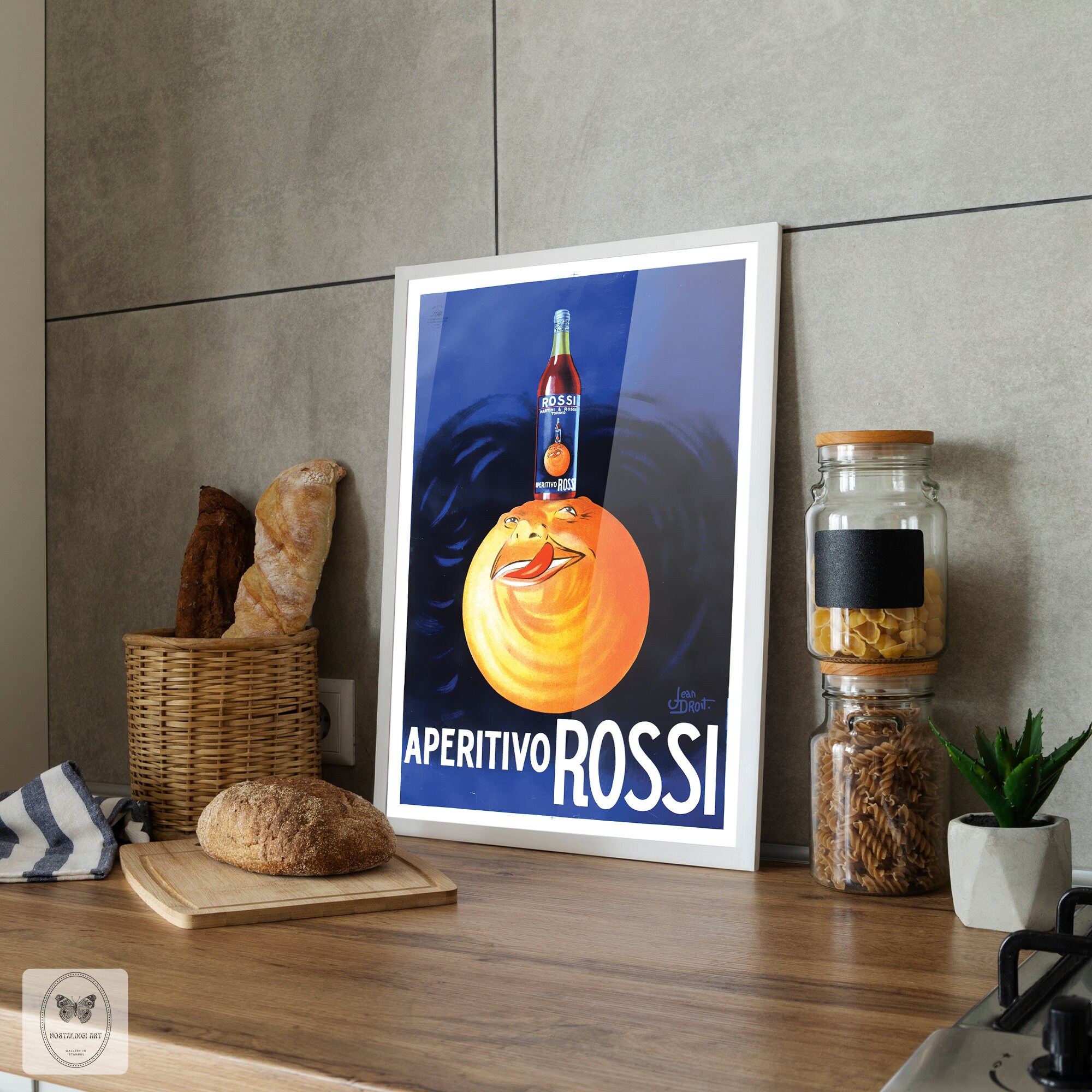 Rossi Aperitivo Alcohol Poster, Vintage Poster Print, Art Nouaveau ...