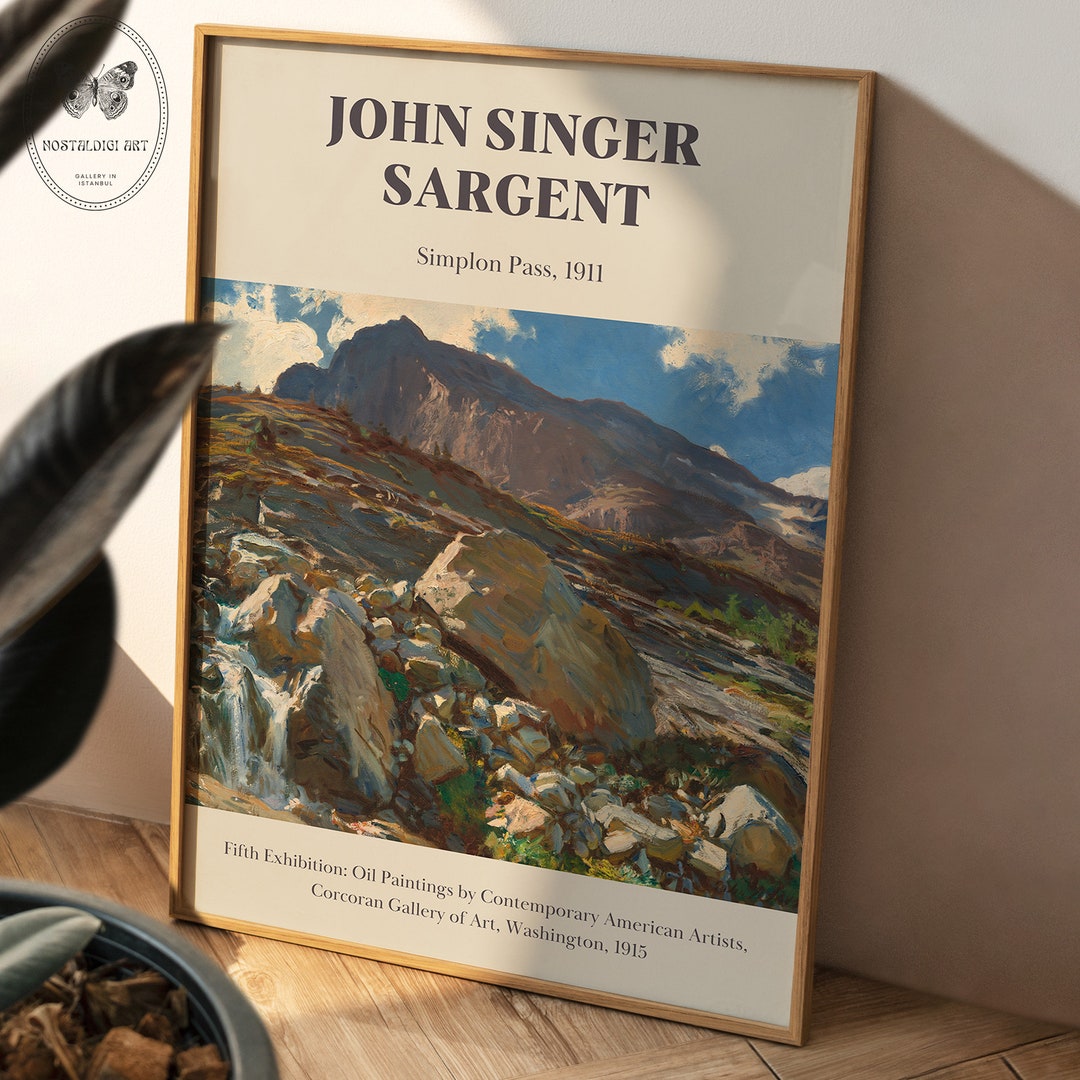 John Singer Sargent Simplon Pass Vintage Poster, Wall Art, Wall Art ...