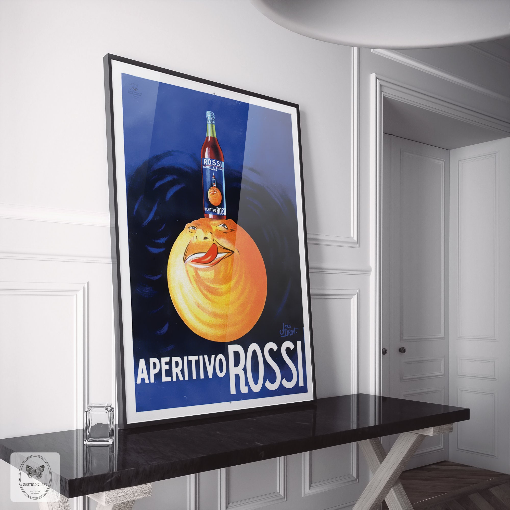 Rossi Aperitivo Alcohol Poster, Vintage Poster Print, Art Nouaveau ...