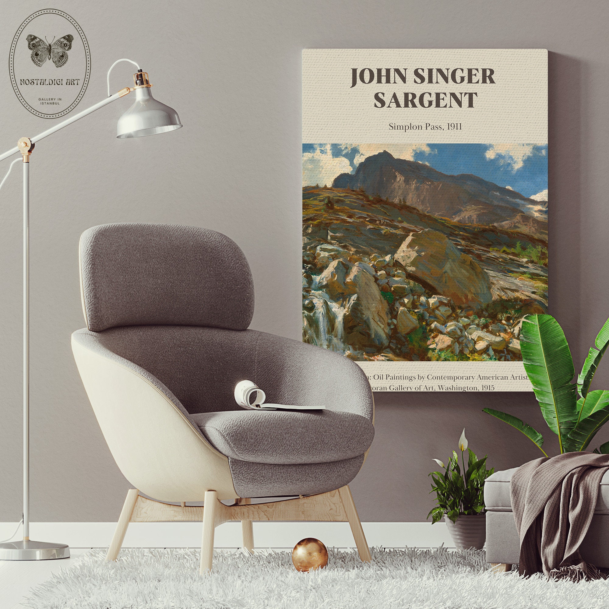 John Singer Sargent Simplon Pass Vintage Poster, Wall Art, Wall Art ...