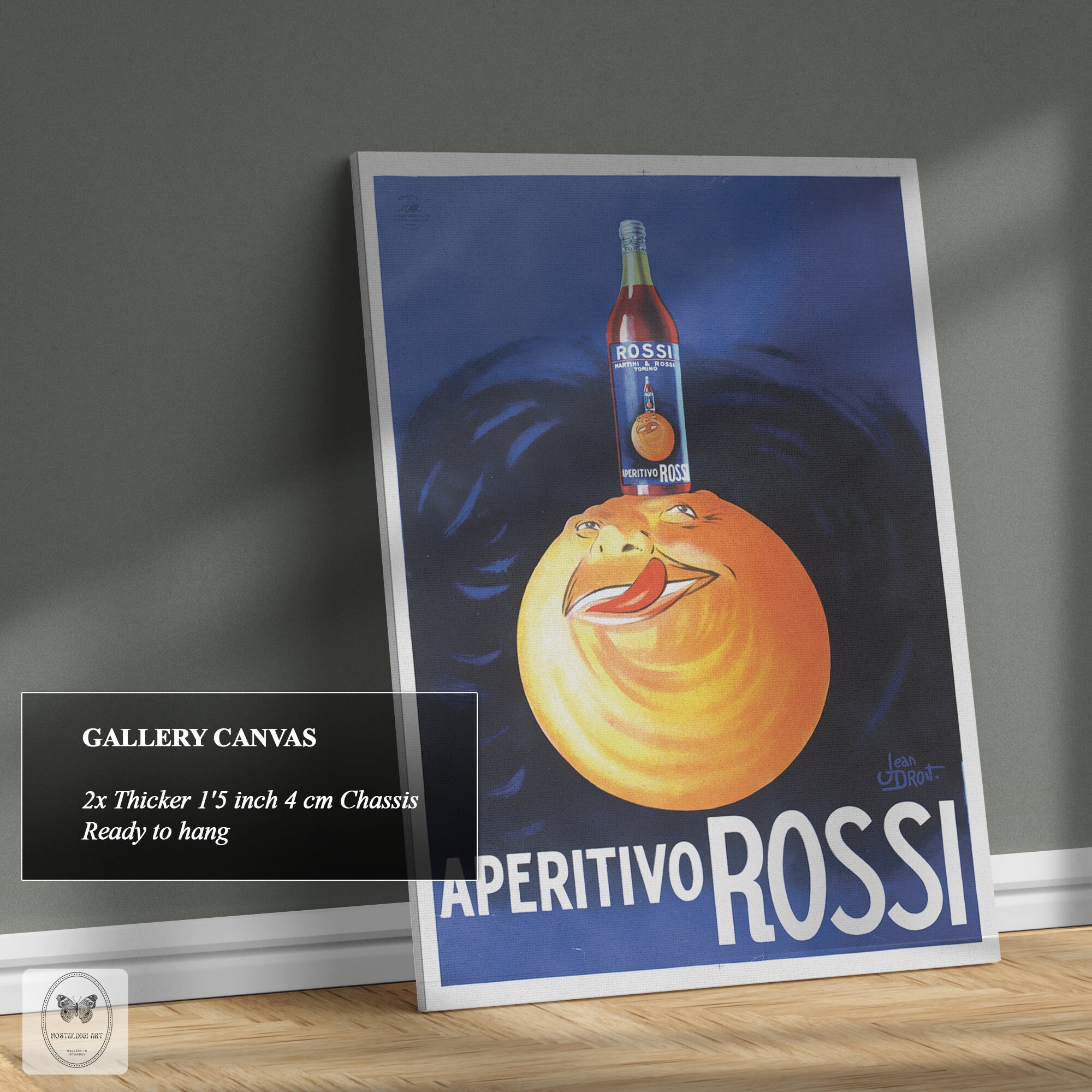 Rossi Aperitivo Alcohol Poster, Vintage Poster Print, Art Nouaveau ...