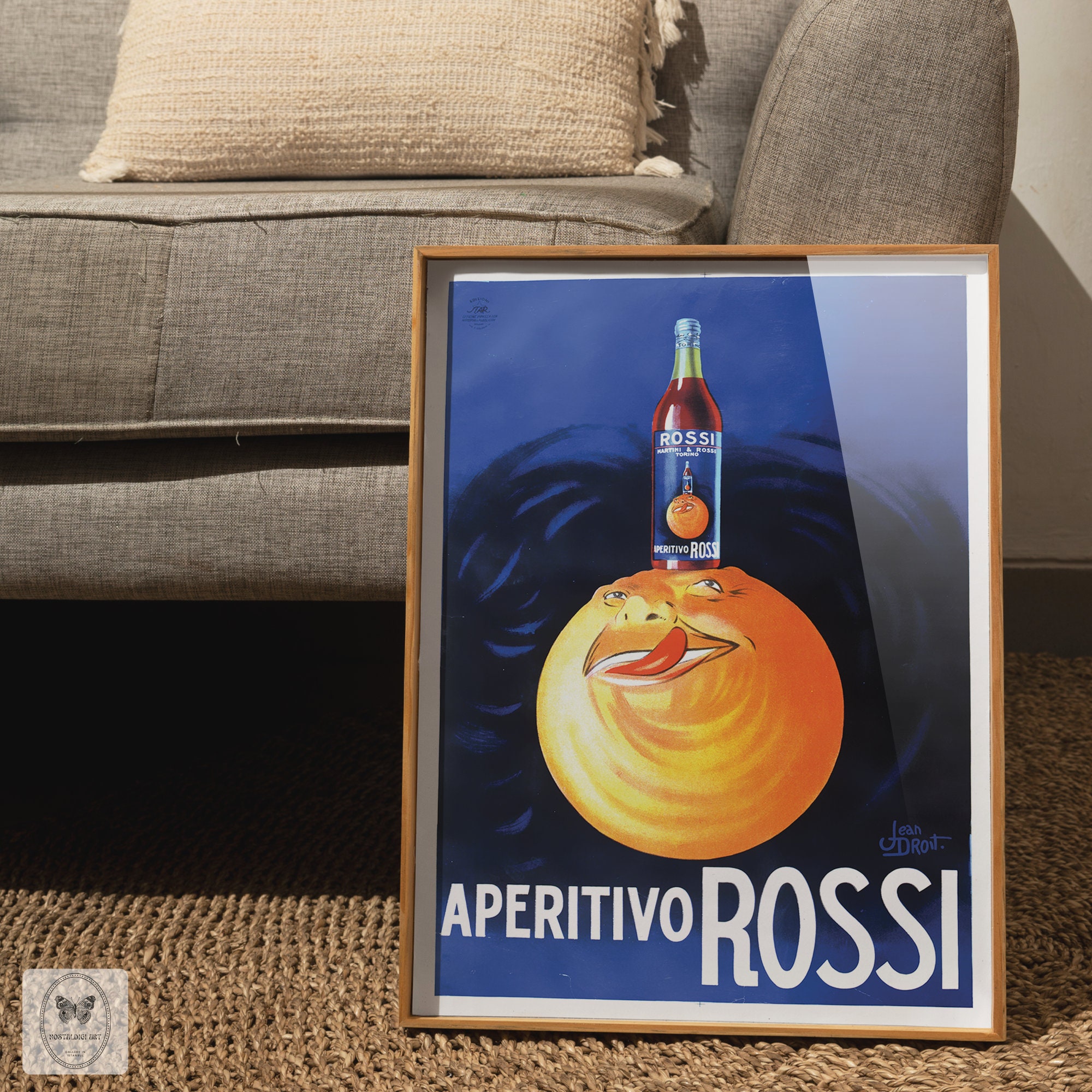 Rossi Aperitivo Alcohol Poster, Vintage Poster Print, Art Nouaveau ...