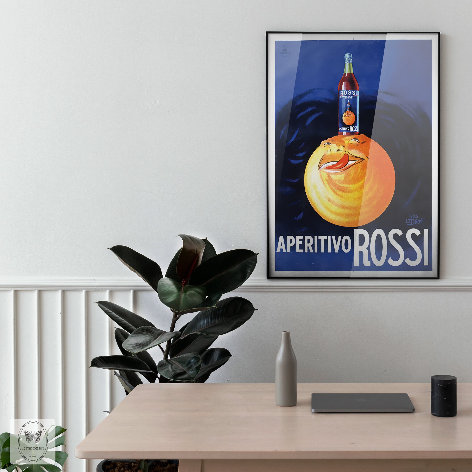 Rossi Aperitivo Alcohol Poster, Vintage Poster Print, Art Nouaveau ...