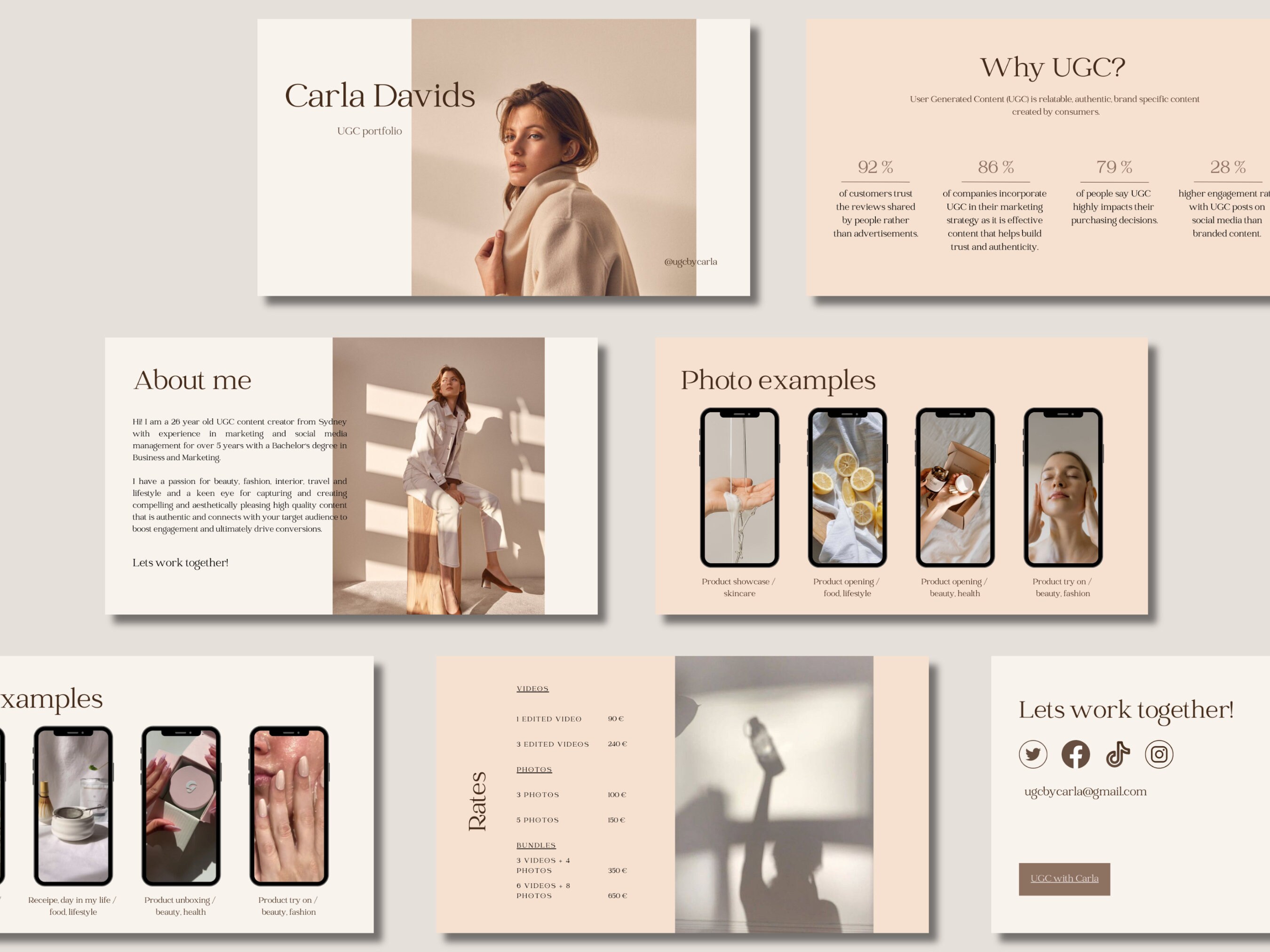 UGC Portfolio Website Template - Etsy