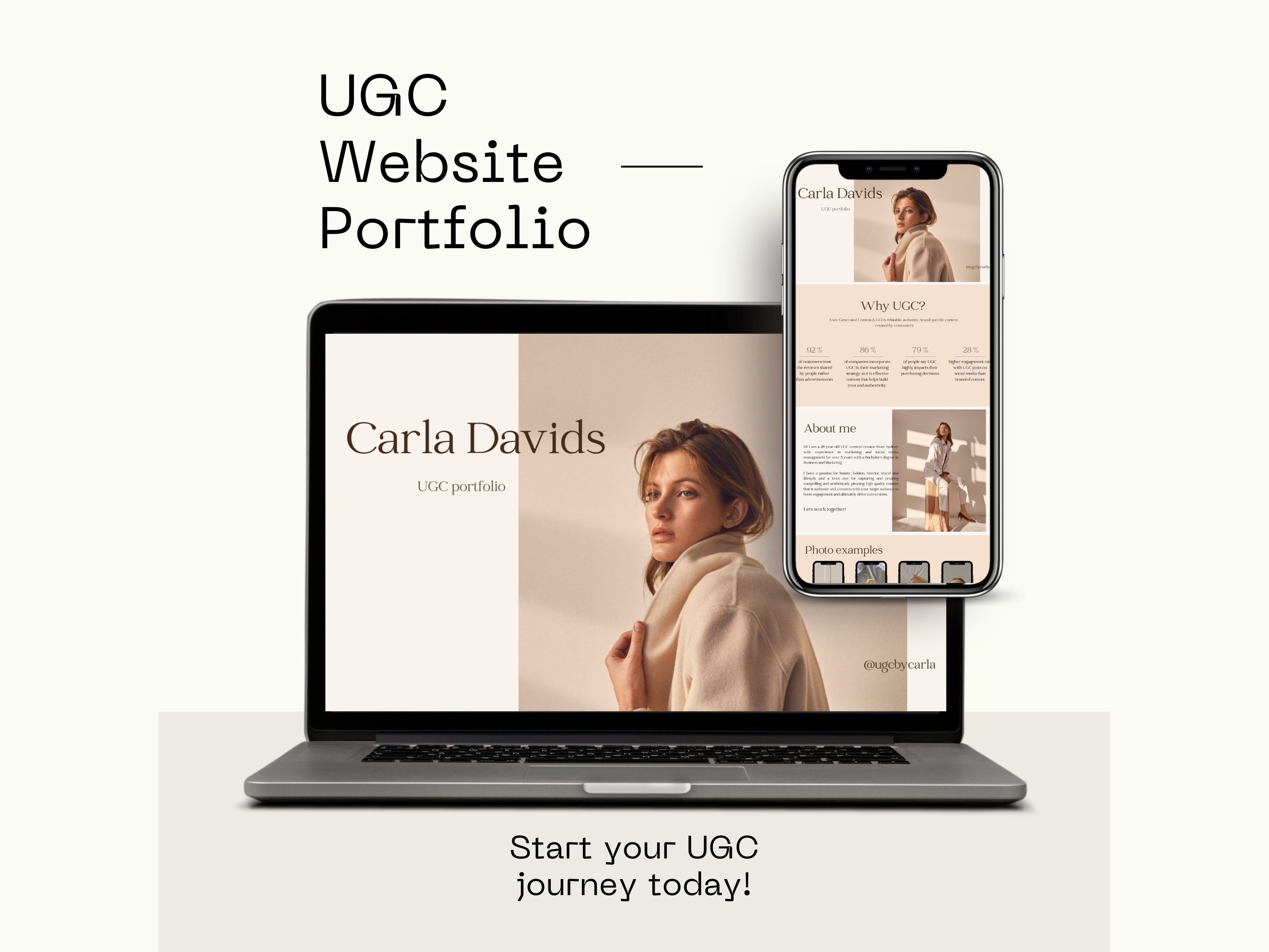 UGC Portfolio, Canva Website, UGC Portfolio Template, Ugc Creator ...