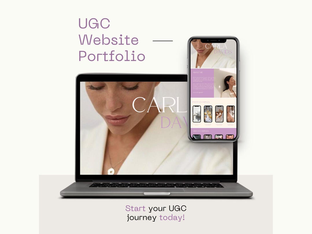 UGC Portfolio, UGC Creator, Landing Page Design, Canva Website, UGC ...