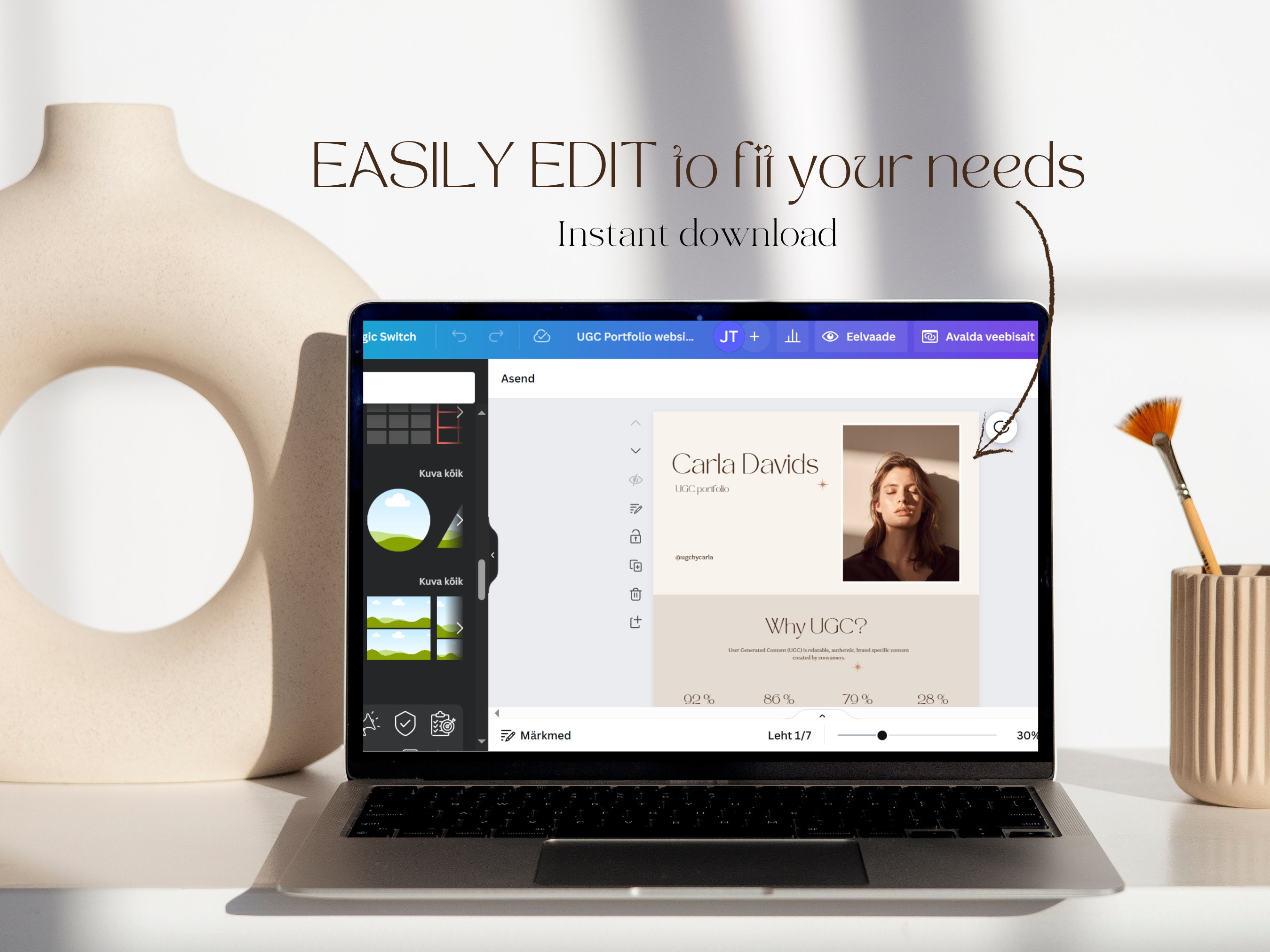 UGC Portfolio, UGC Website Template, Ugc Creator, Canva Website, UGC ...