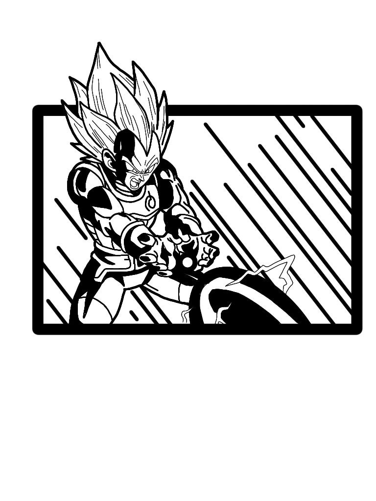 Super Saiyan God Vegeta Final Flash Vinyl Decal - Etsy