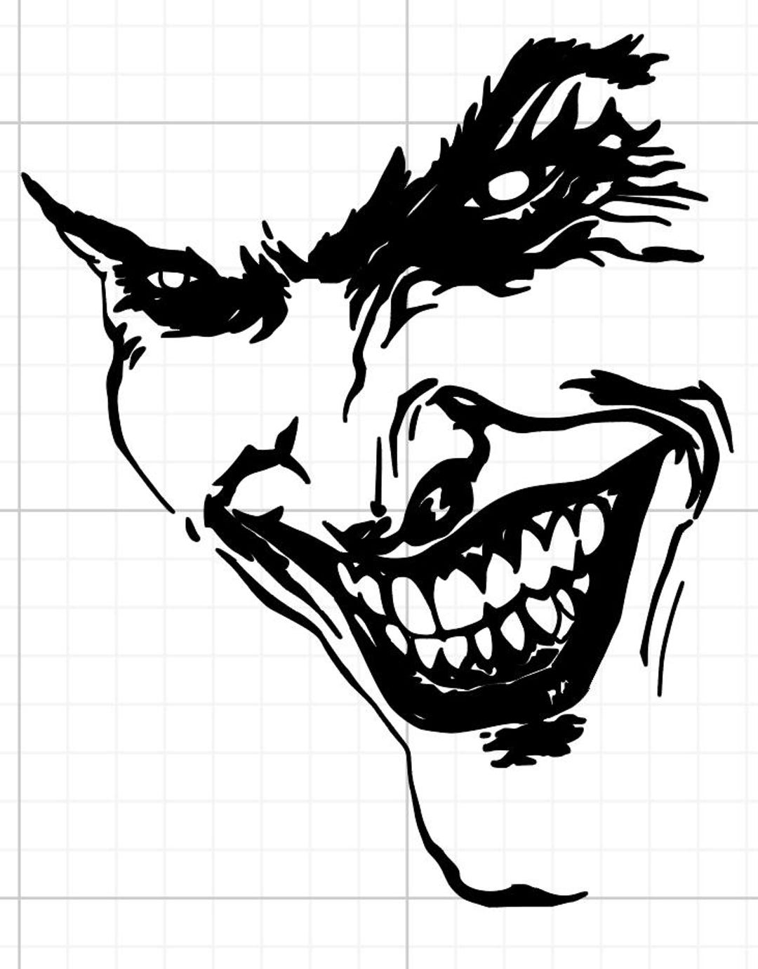 Joker Smile Batman Laptop Decal ; Bumper Sticker ; Window Decal - Etsy