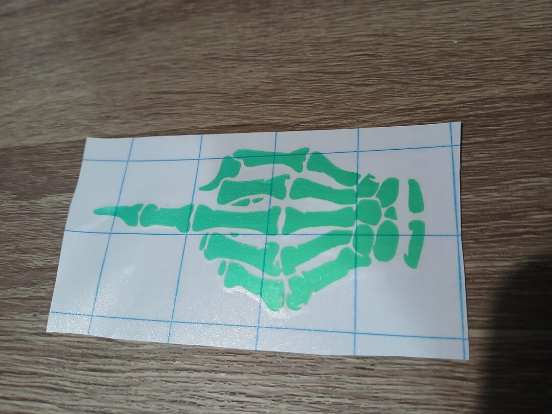Skeletal Middle Finger Vinyl Decal ; Bumper Sticker ; Laptop Decal - Etsy