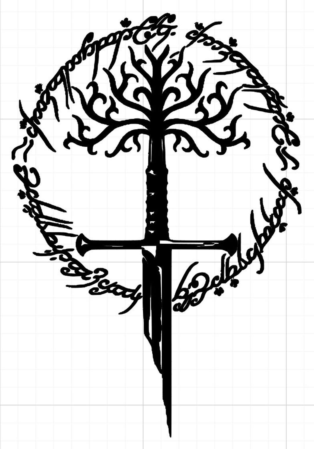 LOTR Broken King's Sword Window Decal ; Bumper Sticker ; Laptop Decal ...