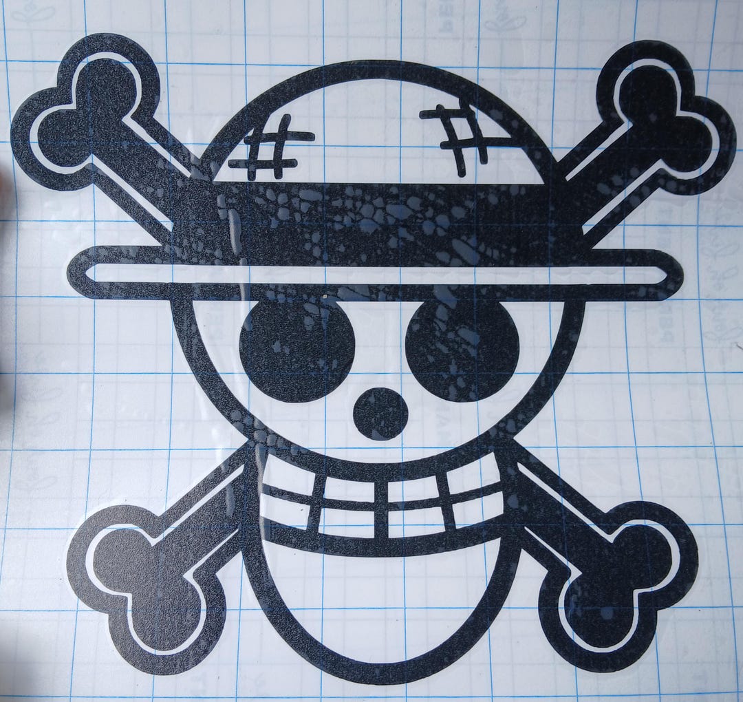 One Piece Straw Hat Jolly Rogers Vinyl Decal - Etsy