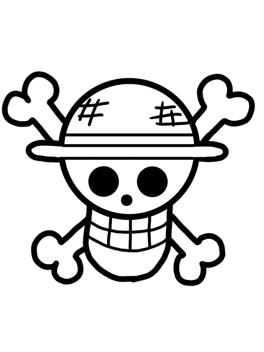 Straw Hat Jolly Rogers Vinyl Decal - Etsy